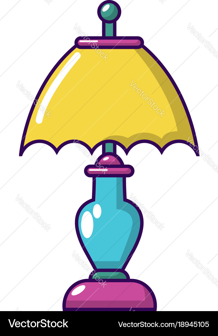 Shade lamp icon cartoon style Royalty Free Vector Image