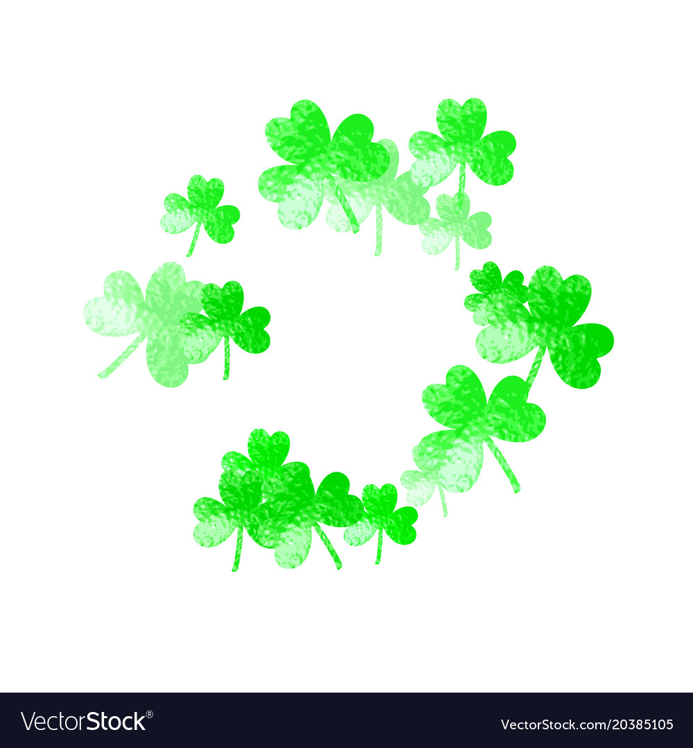 Shamrock background for saint patricks day Vector Image