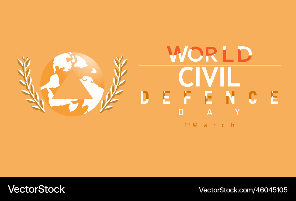 World civil defence day Royalty Free Vector Image
