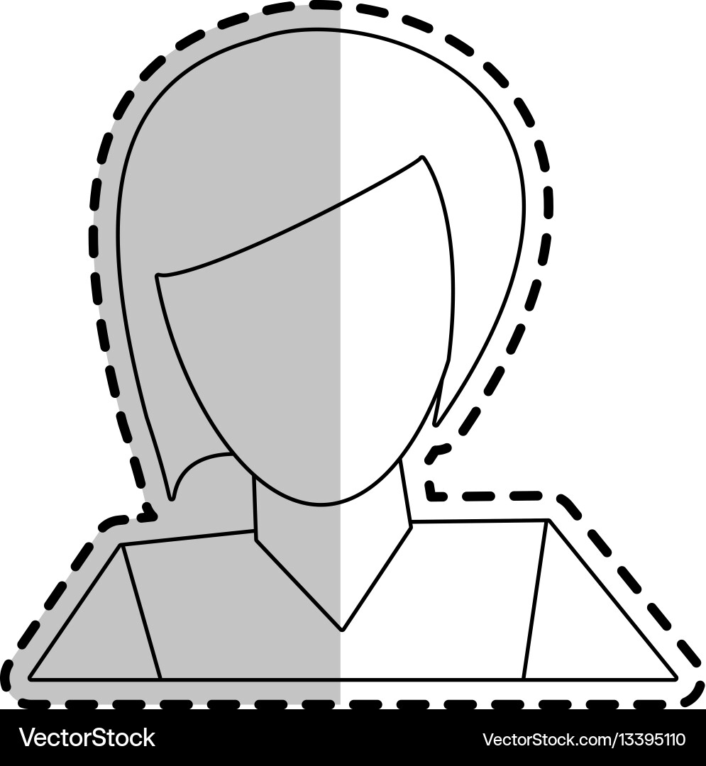 Abstract faceless woman icon image Royalty Free Vector Image