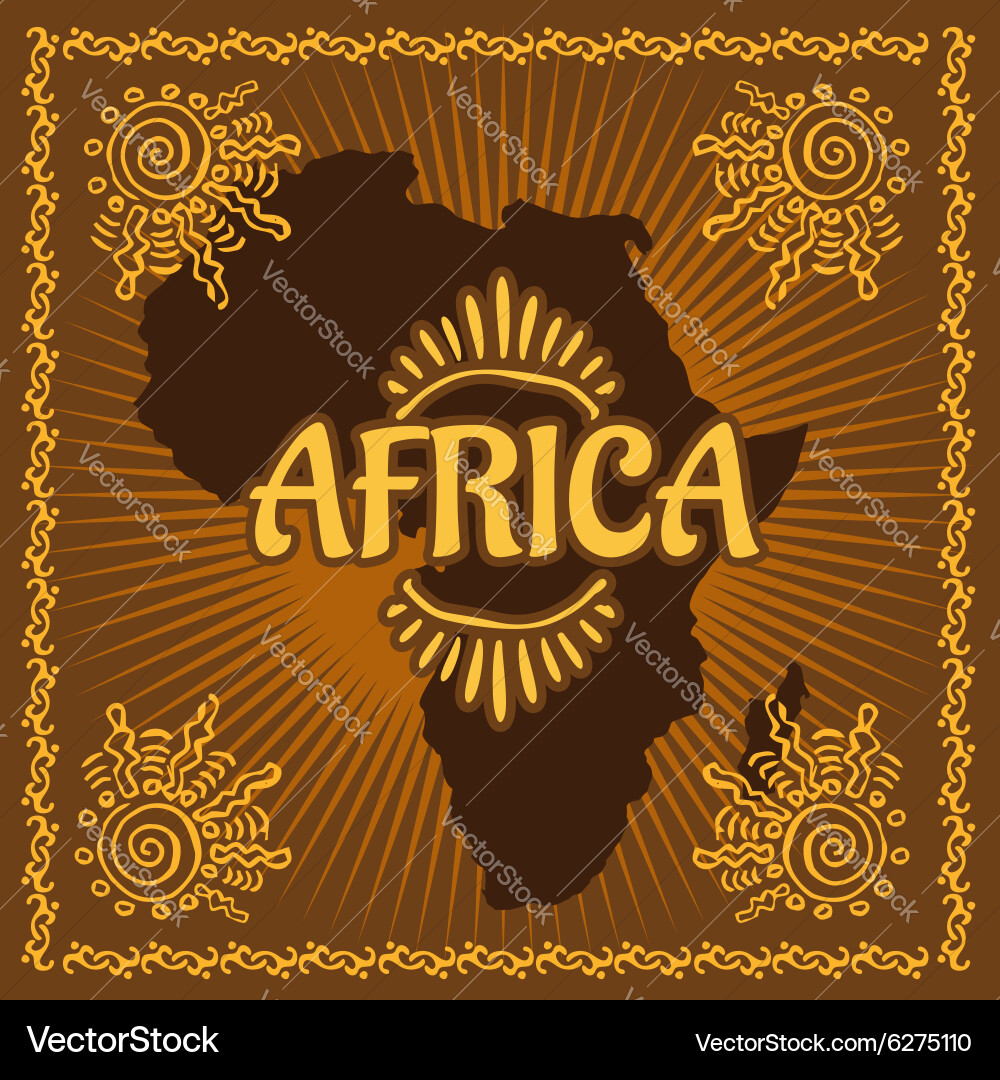Africa - ethnic poster Royalty Free Vector Image