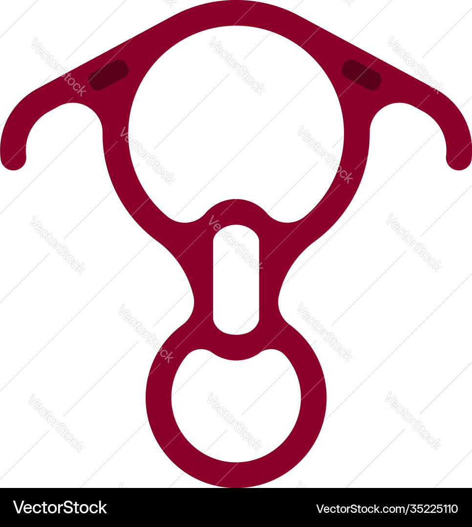 Alpinist descender icon Royalty Free Vector Image