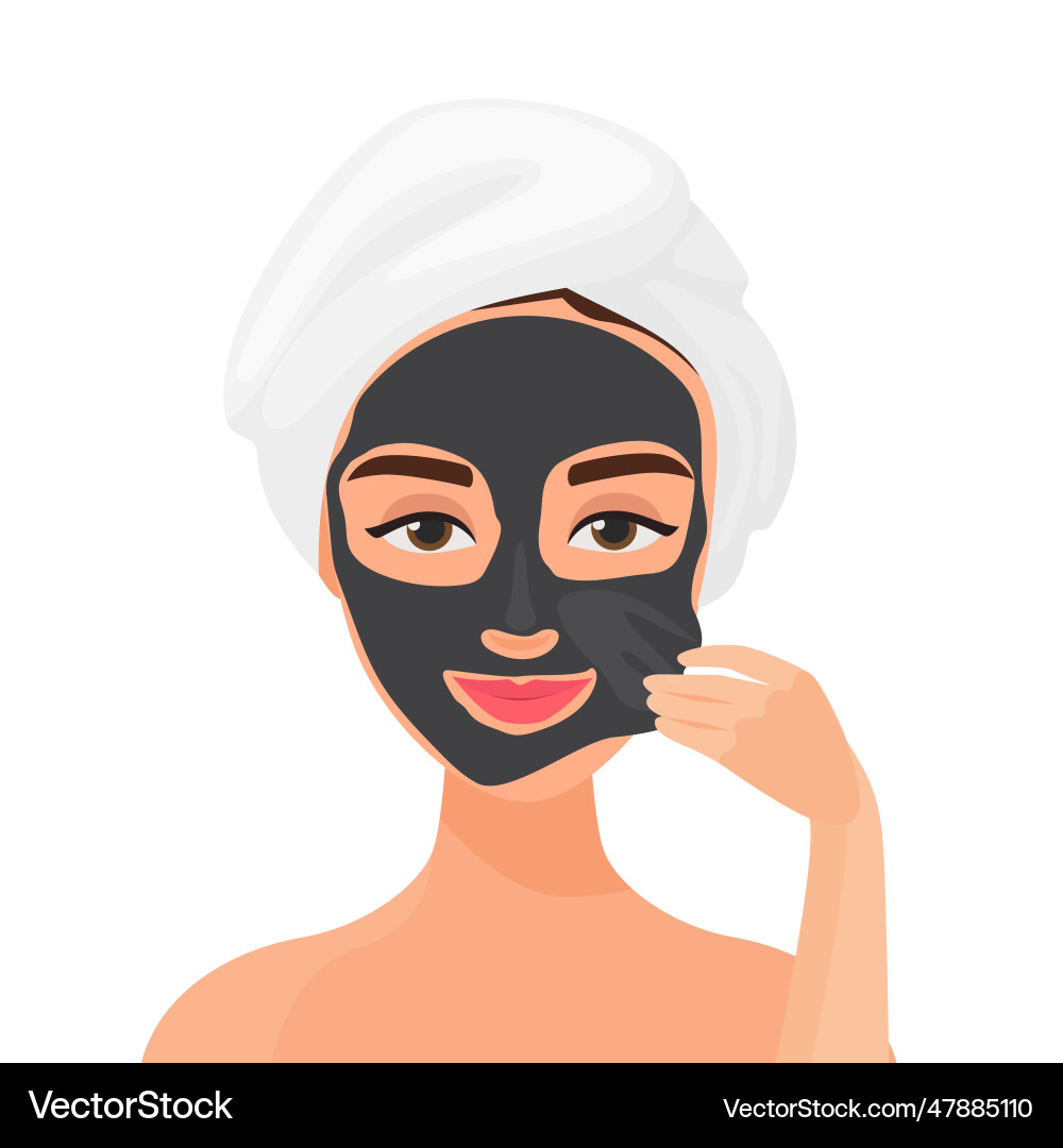 Black cleaning face mask Royalty Free Vector Image