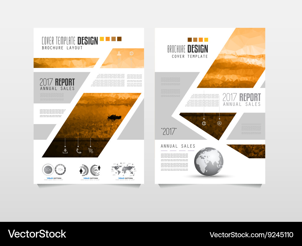 Brochure template Flyer Design or Depliant Cover Vector Image