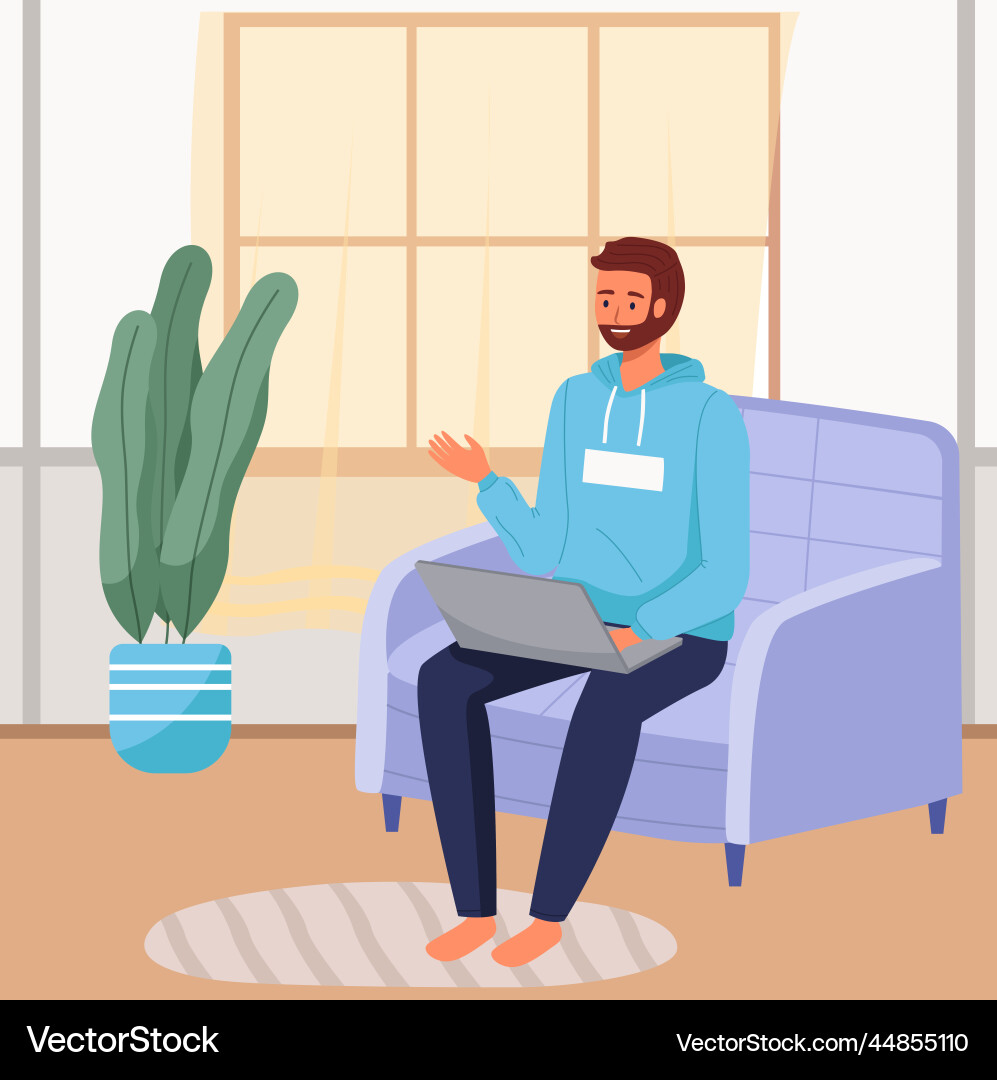 Business employees on their workspace co-worker Vector Image