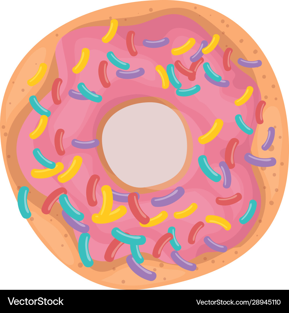 Delicious sweet donut bakery icon Royalty Free Vector Image