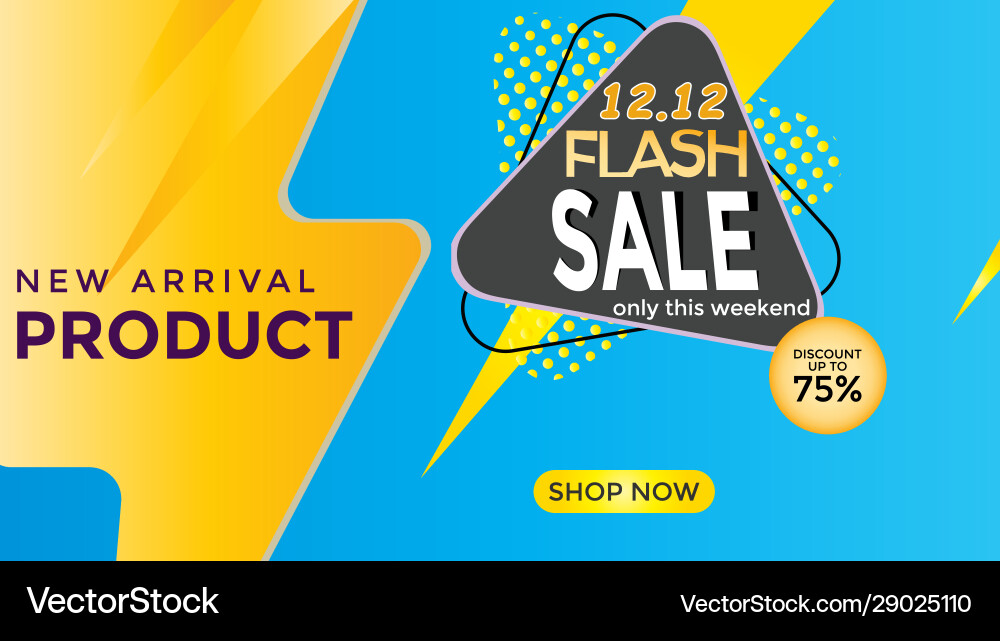 Flash sales discounts in text for banners Vector Image