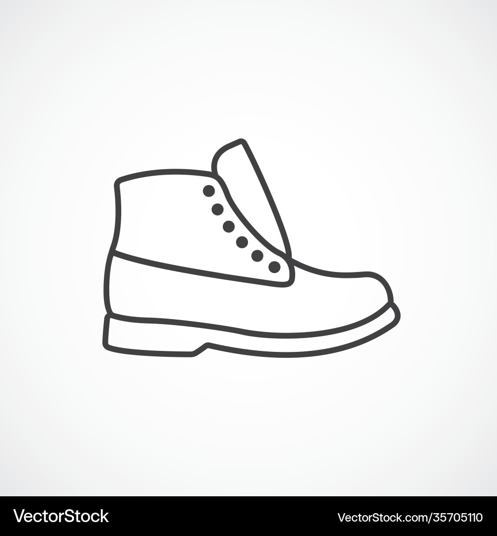 High boot icon mens womens boot line icon Vector Image
