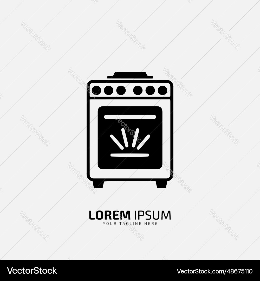 Oven microwave logo design template cooking logo Vector Image
