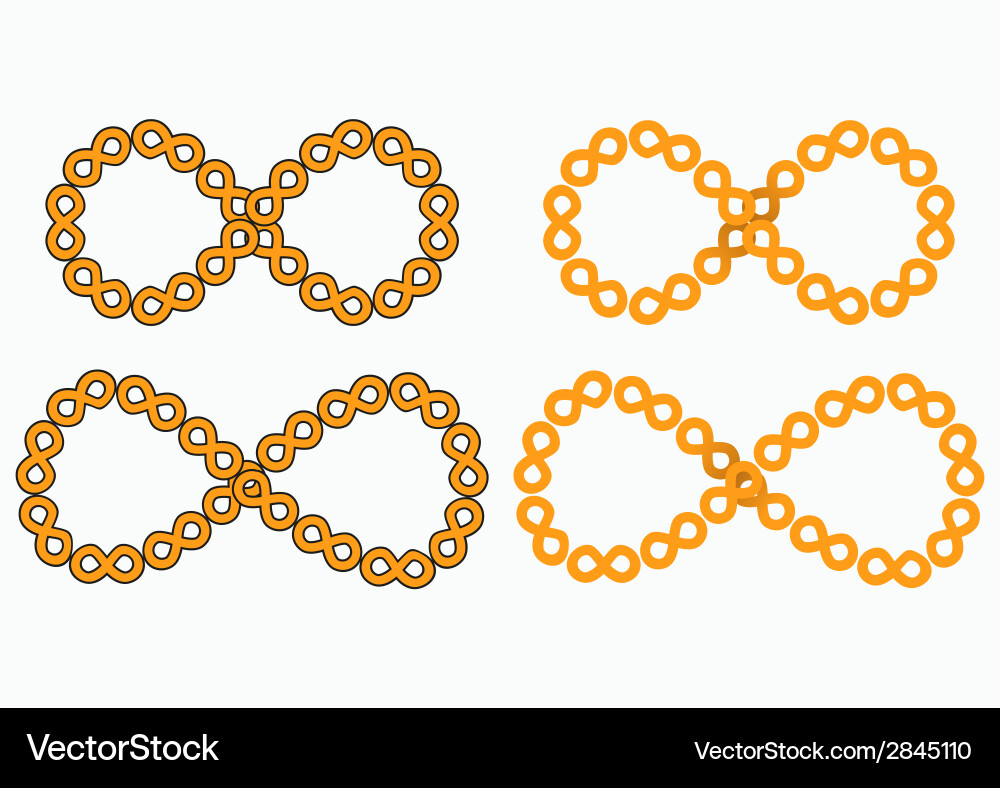 Set of limitless icons Royalty Free Vector Image