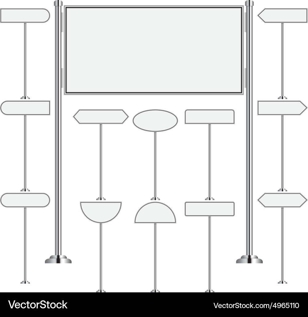 Set of signpost Royalty Free Vector Image - VectorStock