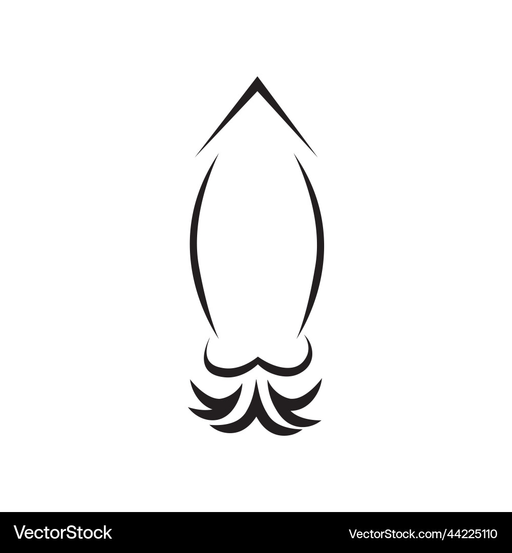 Squid icon logo free Royalty Free Vector Image