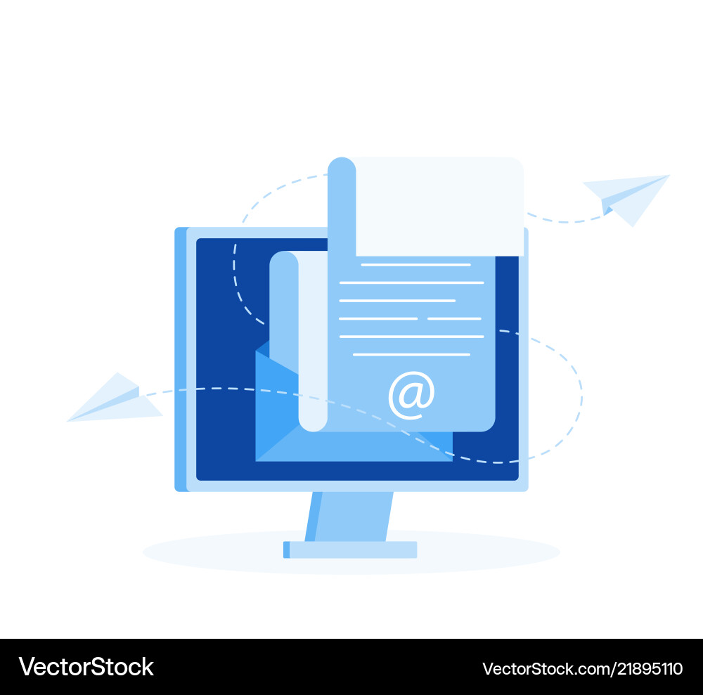 Subscribe to newsletter concept open message Vector Image