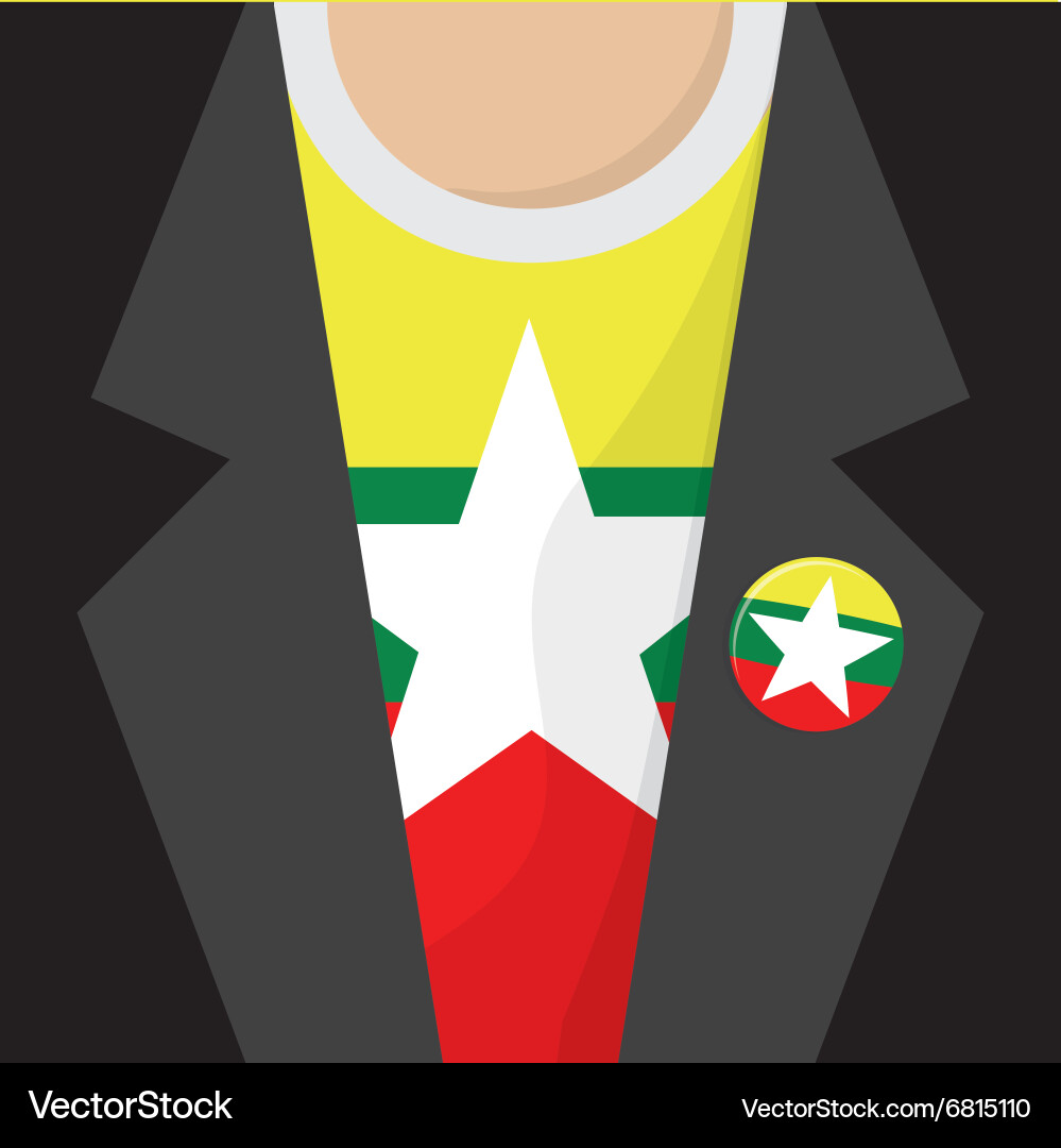 T-shirt with myanmar flag Royalty Free Vector Image