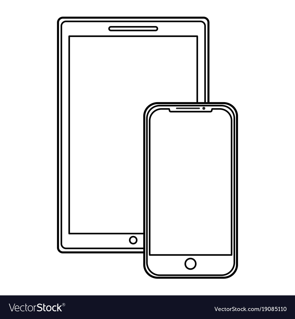 Technology devices screen wireless template Vector Image