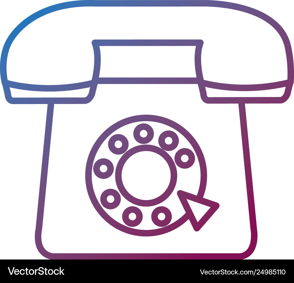 Telephone service isolated icon Royalty Free Vector Image