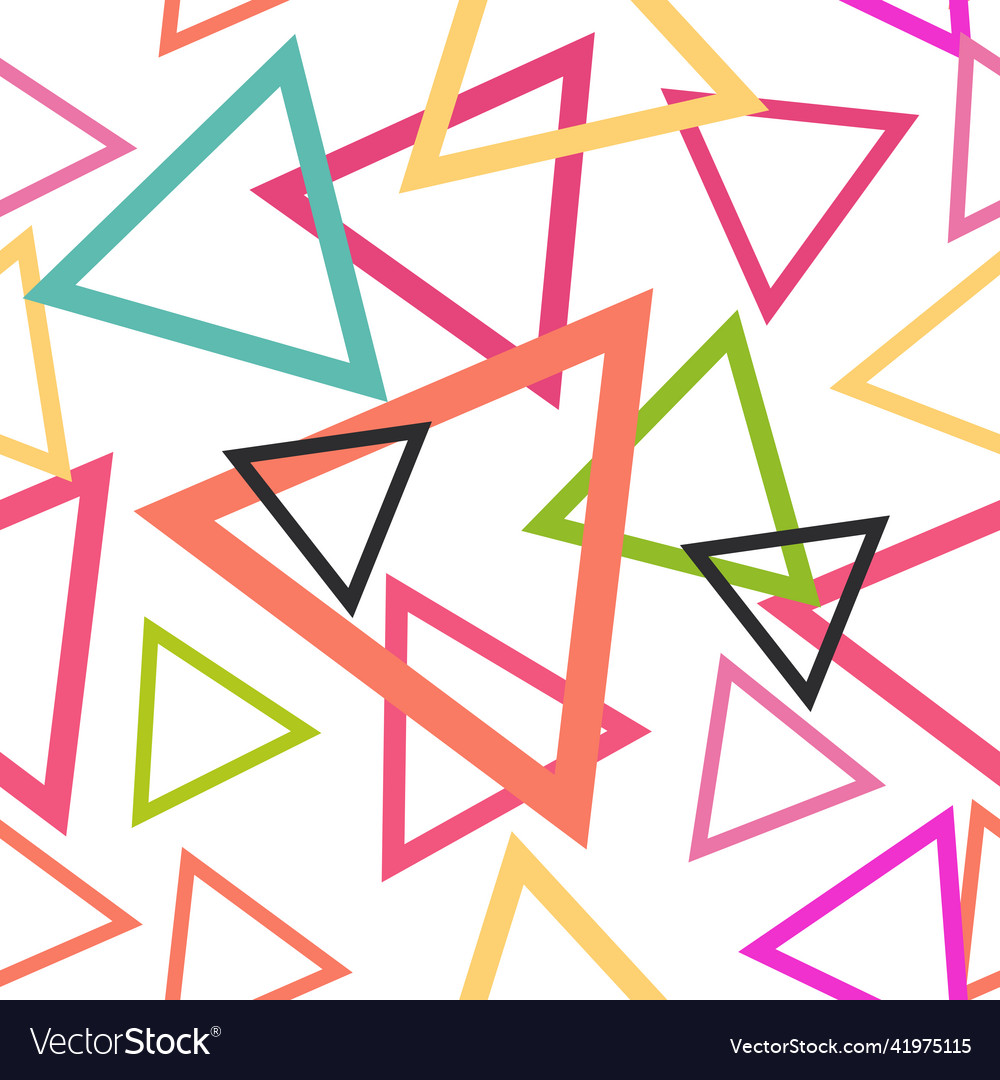 Abstract geometric seamless pattern with triangle Vector Image