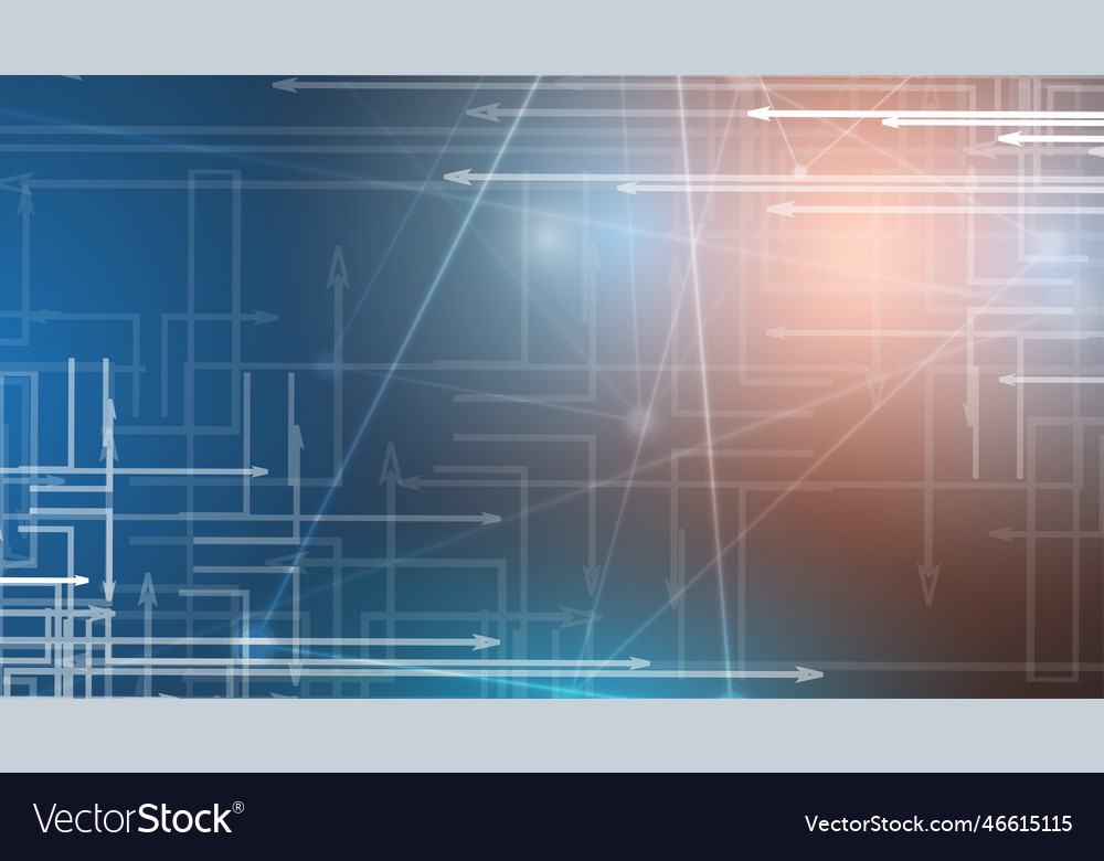 Abstract technology particle virtual molecule Vector Image