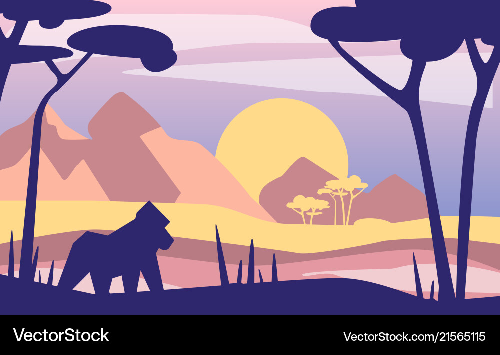 Beautiful scene nature peaceful Royalty Free Vector Image