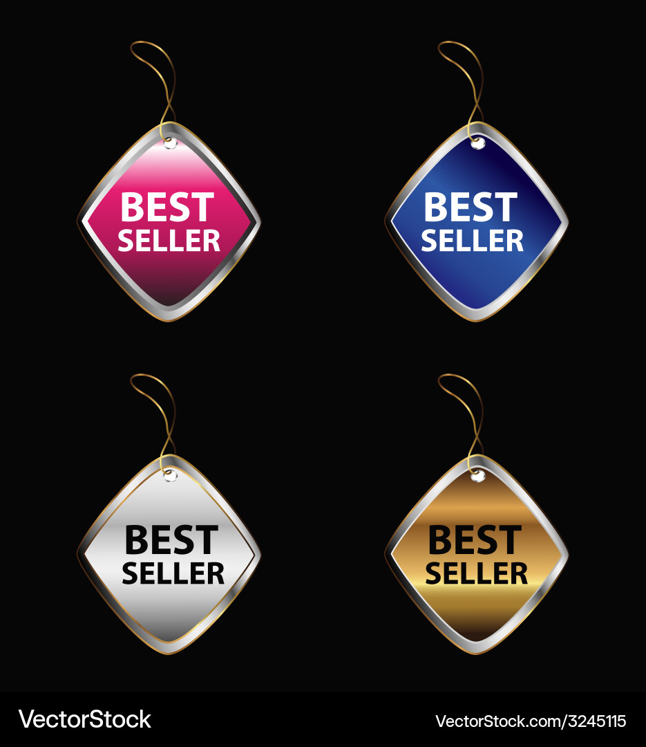 Best seller label tag Royalty Free Vector Image