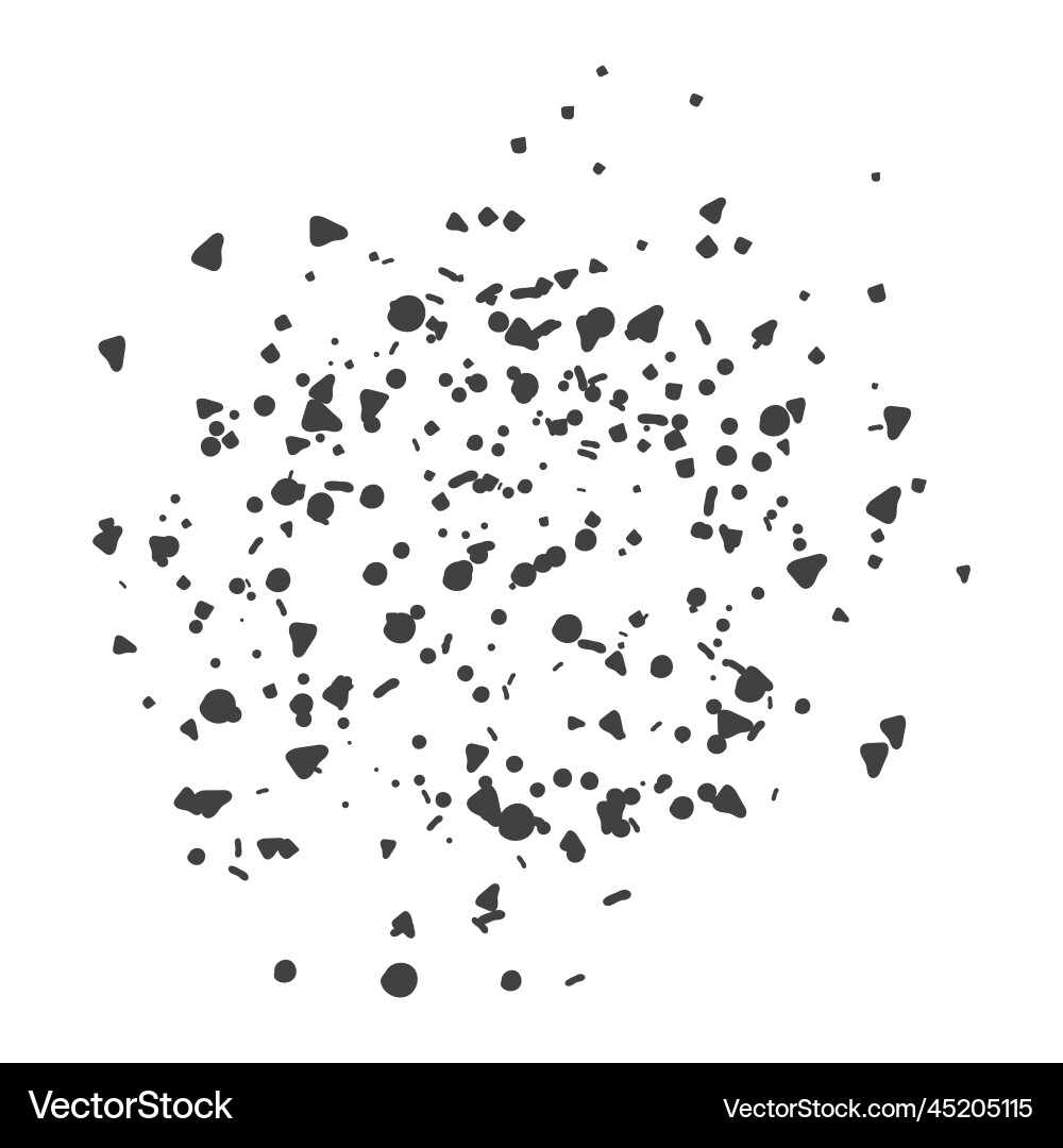 Black spray grunge dots or scattered Royalty Free Vector