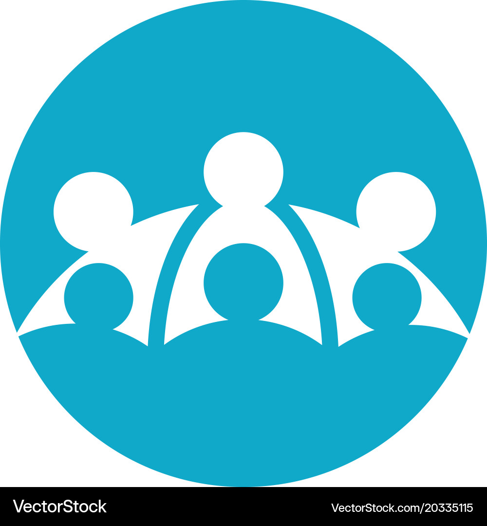 Community care logo template icon Royalty Free Vector Image