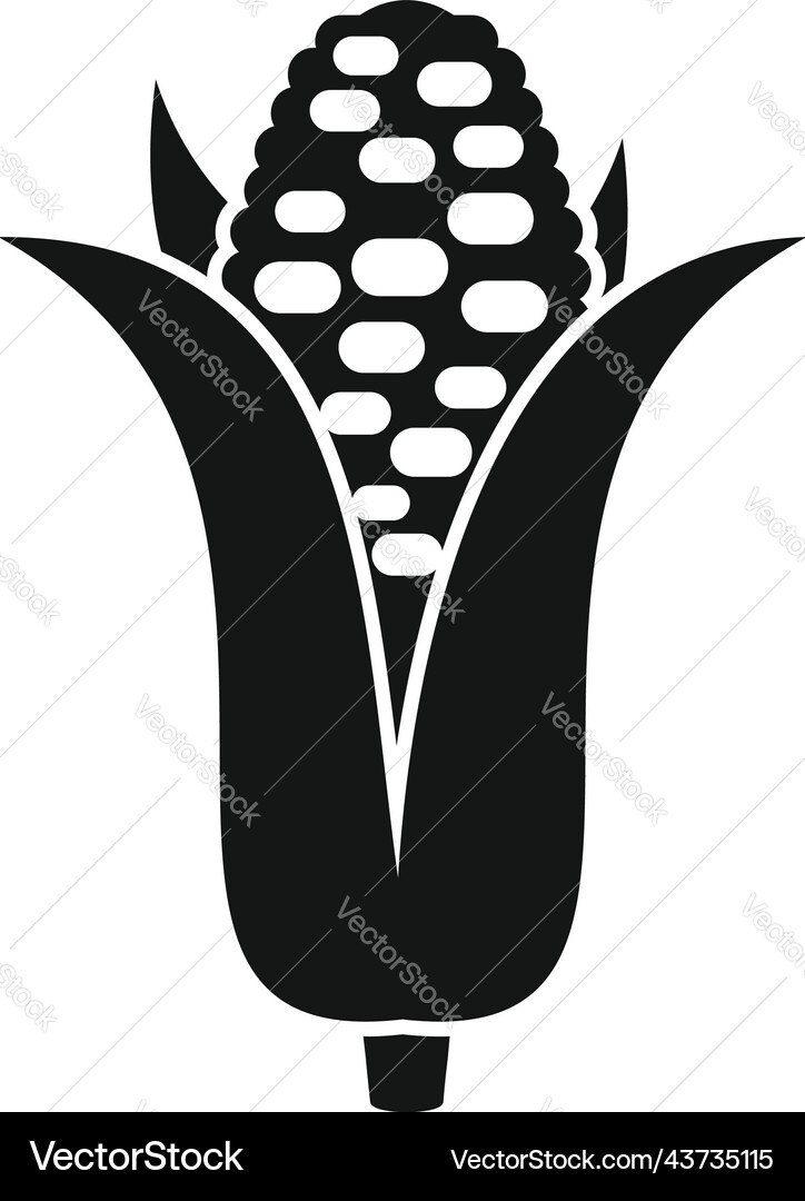 Gmo corn icon simple dna food Royalty Free Vector Image