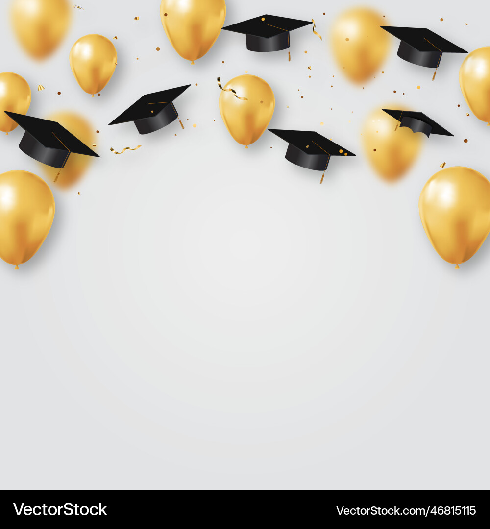 Happy graduation greeting background Royalty Free Vector