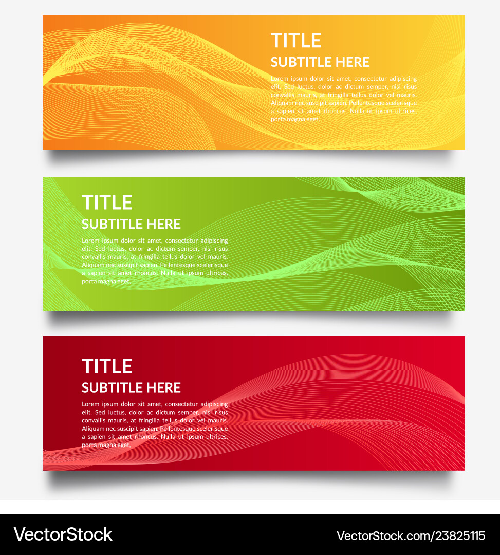 Modern abstract banner with wave background Vector Image
