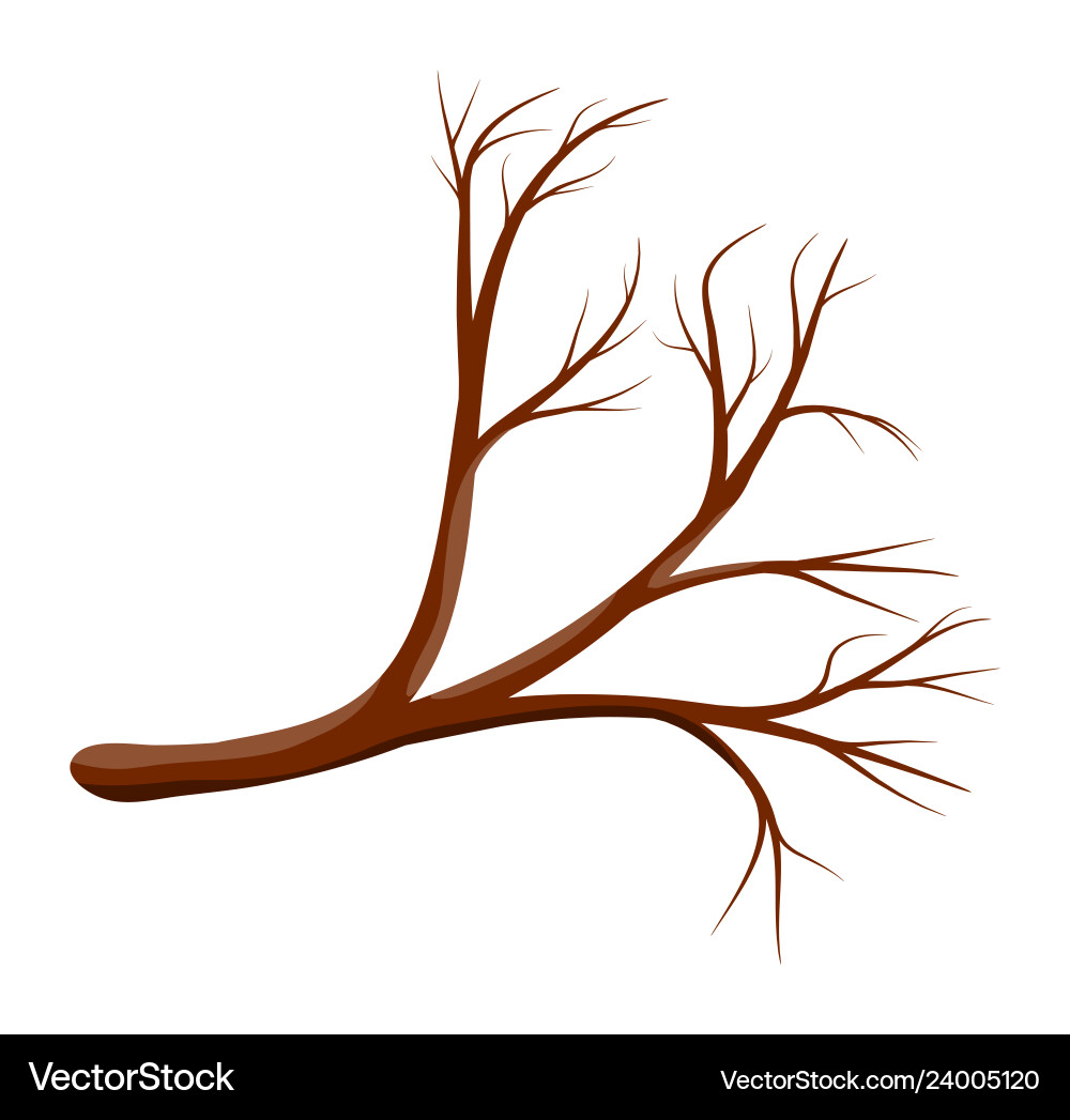 Cartoon branch symbol icon design Royalty Free Vector Image