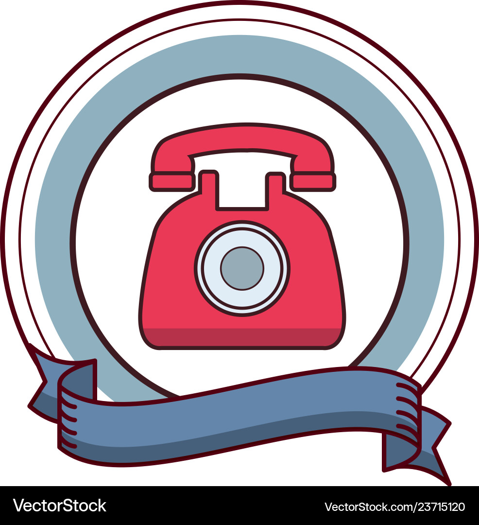 Classic telephone cartoon Royalty Free Vector Image