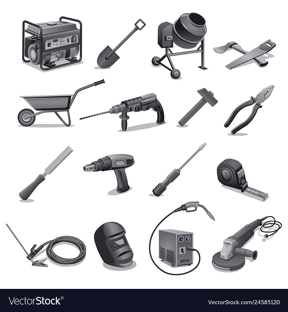 Construction work tools Royalty Free Vector Image