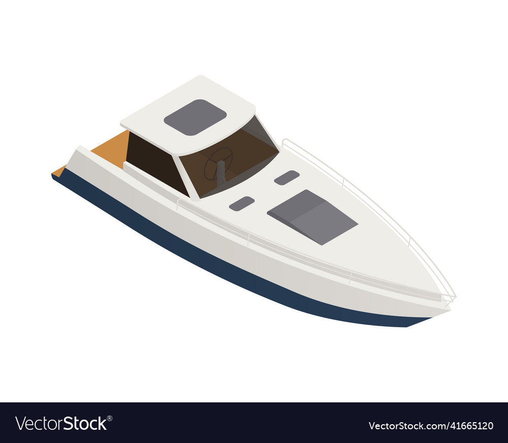 Cutter isometric boat composition Royalty Free Vector Image Cutter isometric boat composition Royalty Free Vector Image