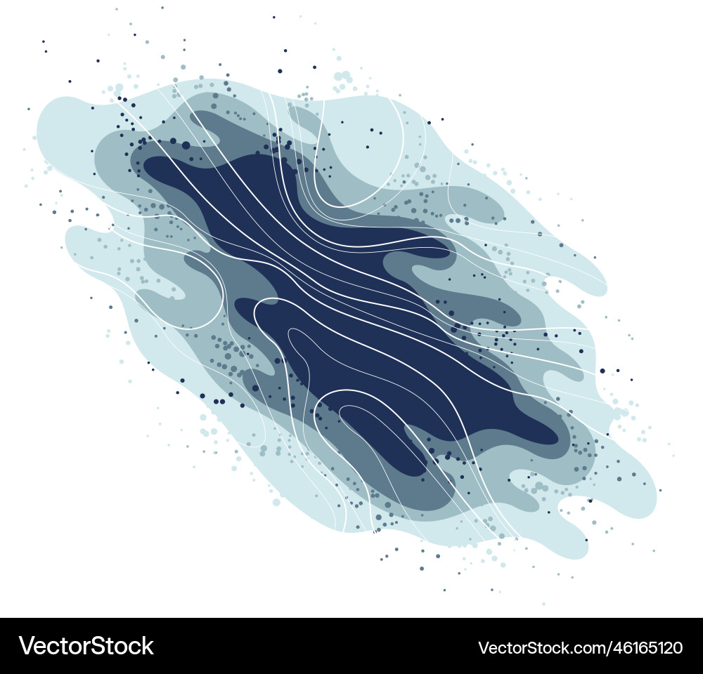 Fluids blue liquid shapes in motion abstract Vector Image