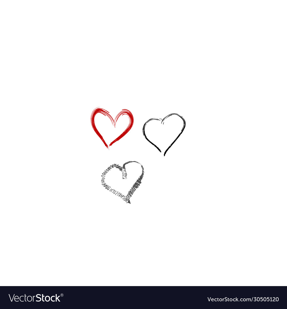 Heart abstraction original symbols for your design