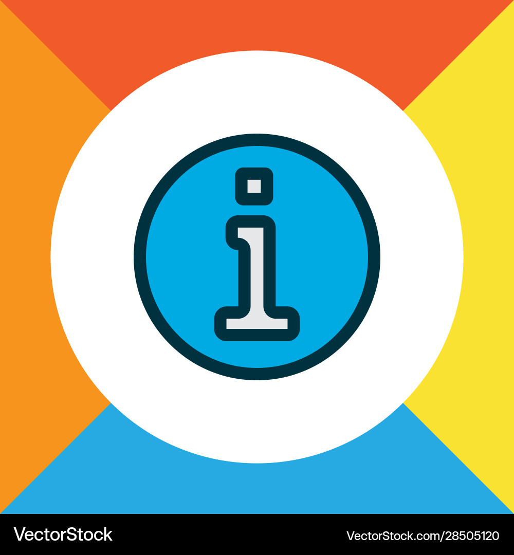Information icon colored line symbol premium Vector Image