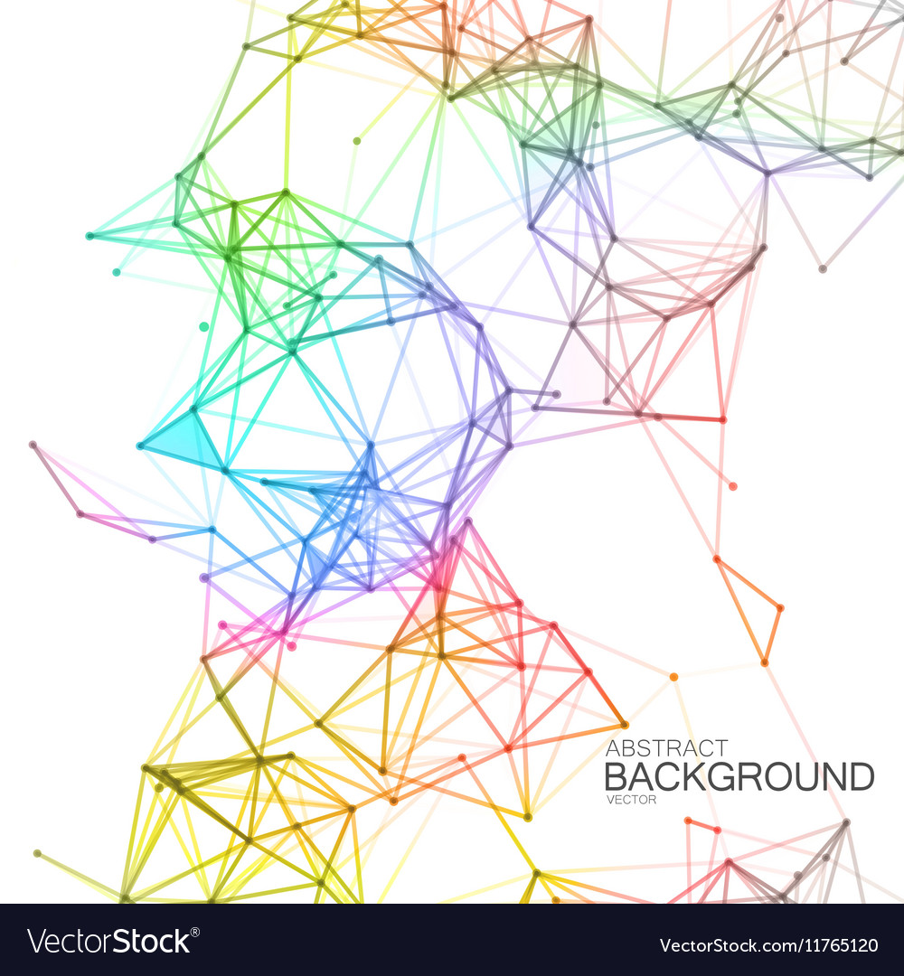 Iridescent plexus lines and particles background Vector Image Iridescent plexus lines and particles background Vector Image
