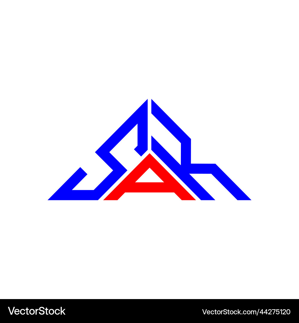 Sak letter logo creative design with graphic Vector Image