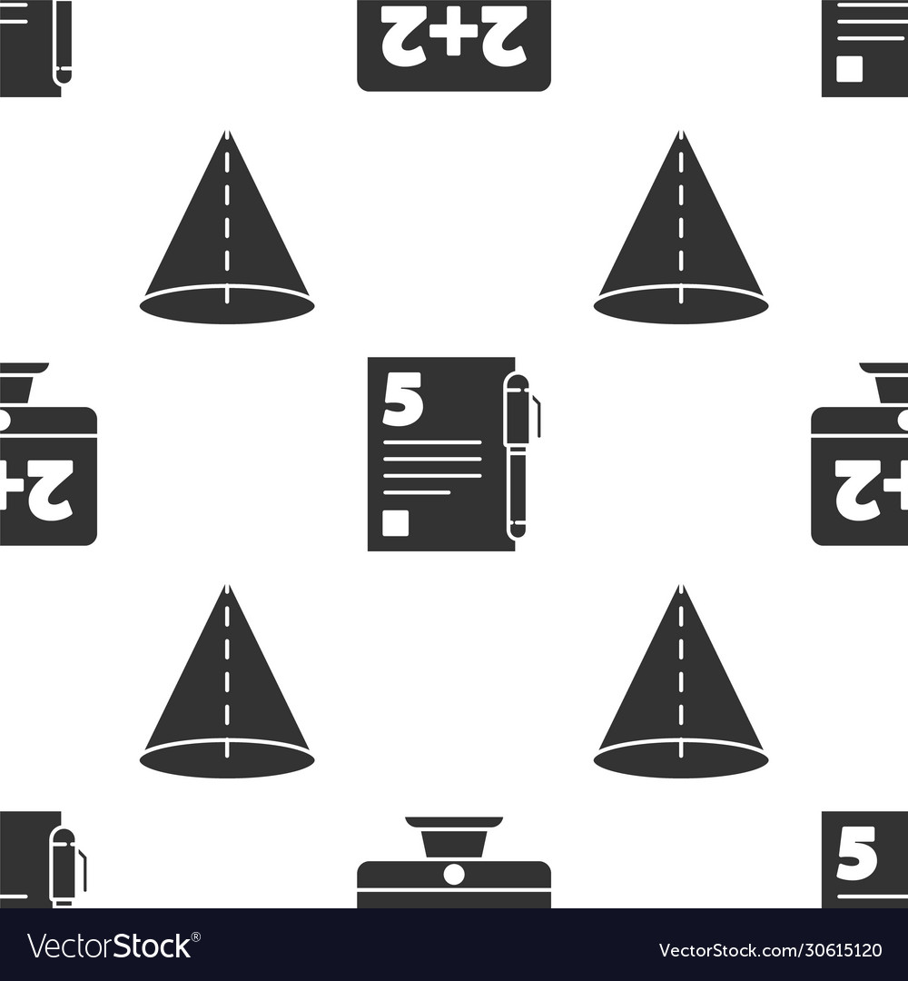 Set Equation Solution Test Or Exam Sheet And Pen Vector Image