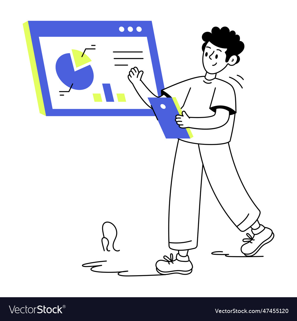 Statistical presentation Royalty Free Vector Image