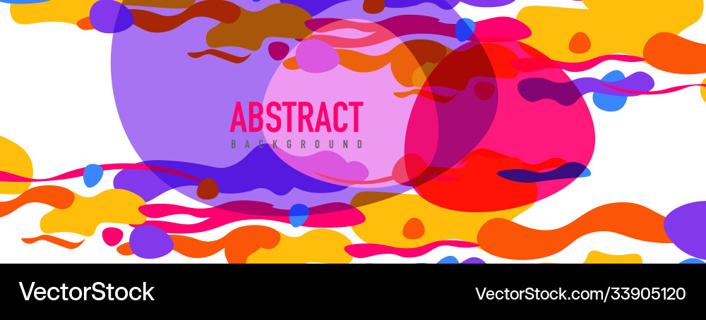 Trendy liquid style shapes abstract design Vector Image