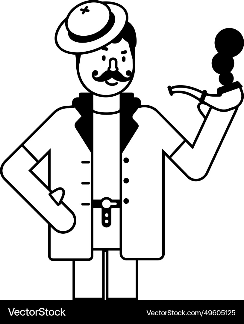 Detective pipe Royalty Free Vector Image - VectorStock