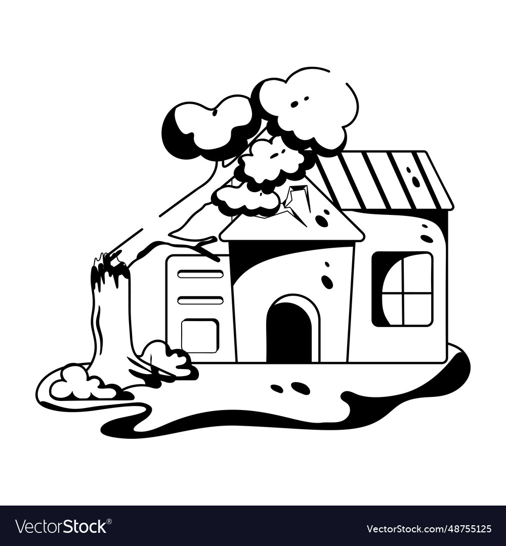 Falling tree Royalty Free Vector Image - VectorStock