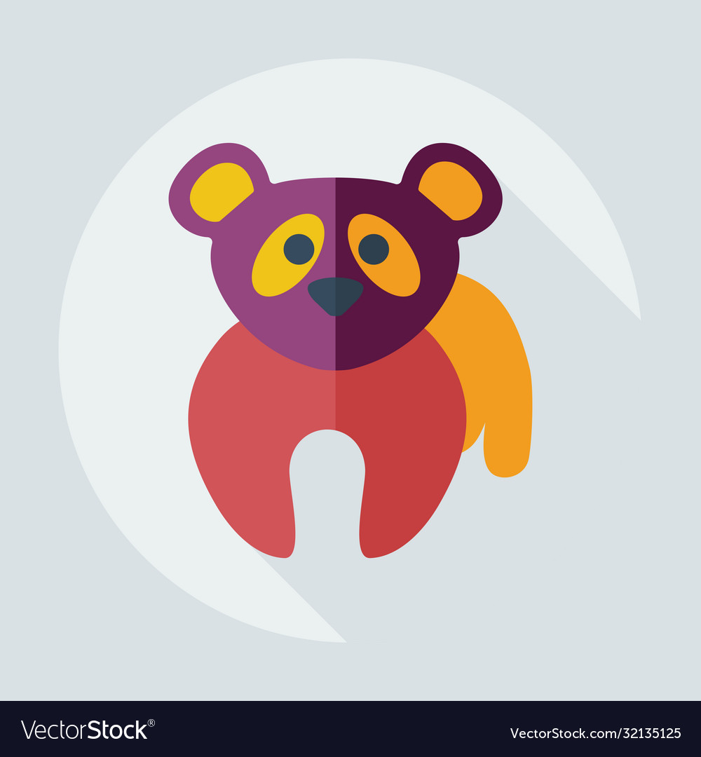 Flat modern design with shadow icons pandas Vector Image