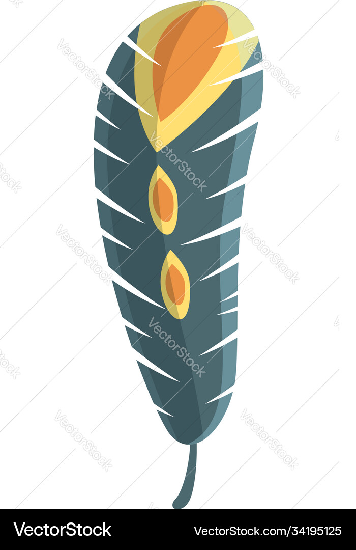 Fluff feather icon cartoon style Royalty Free Vector Image