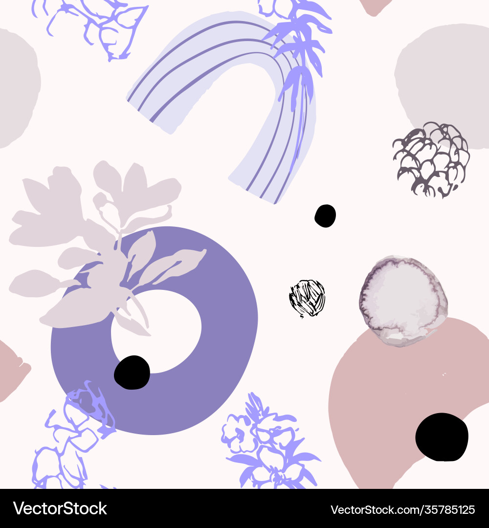 Graphic floral geometric background Royalty Free Vector