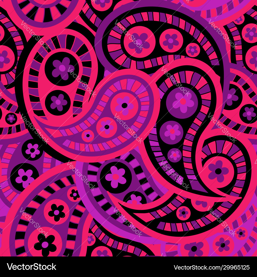 Magical abstract-paisley dreams seamless repeat Vector Image