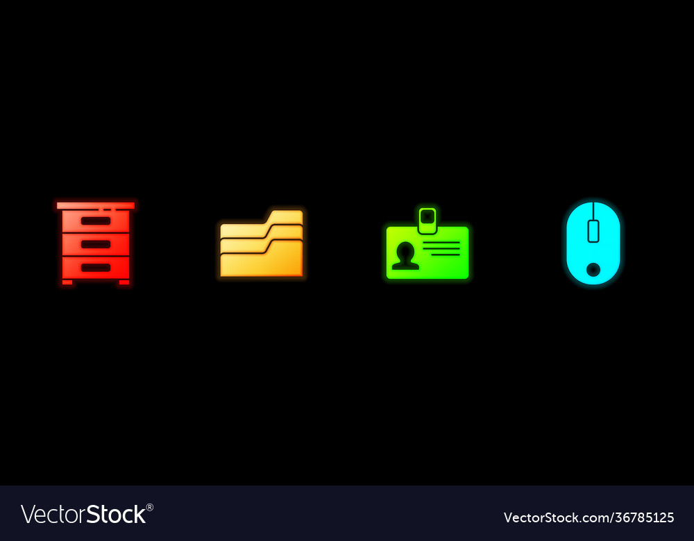 Set drawer with documents document folder Vector Image