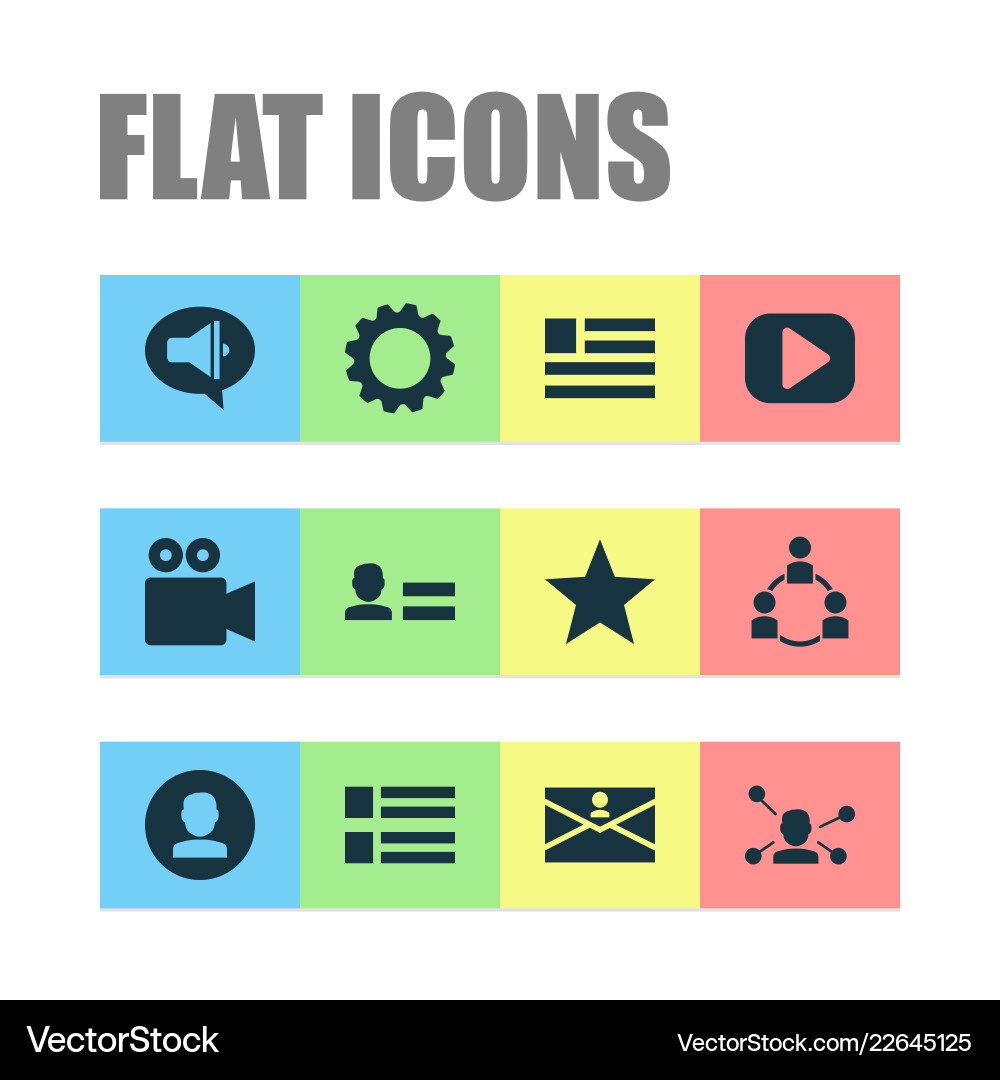 Social icons set with community personal data Vector Image