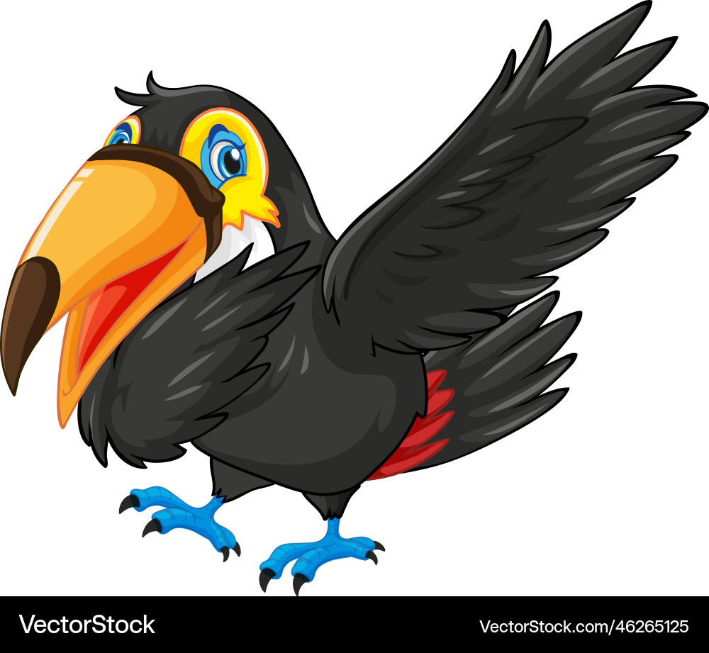 Toucan bird cartoon character Royalty Free Vector Image